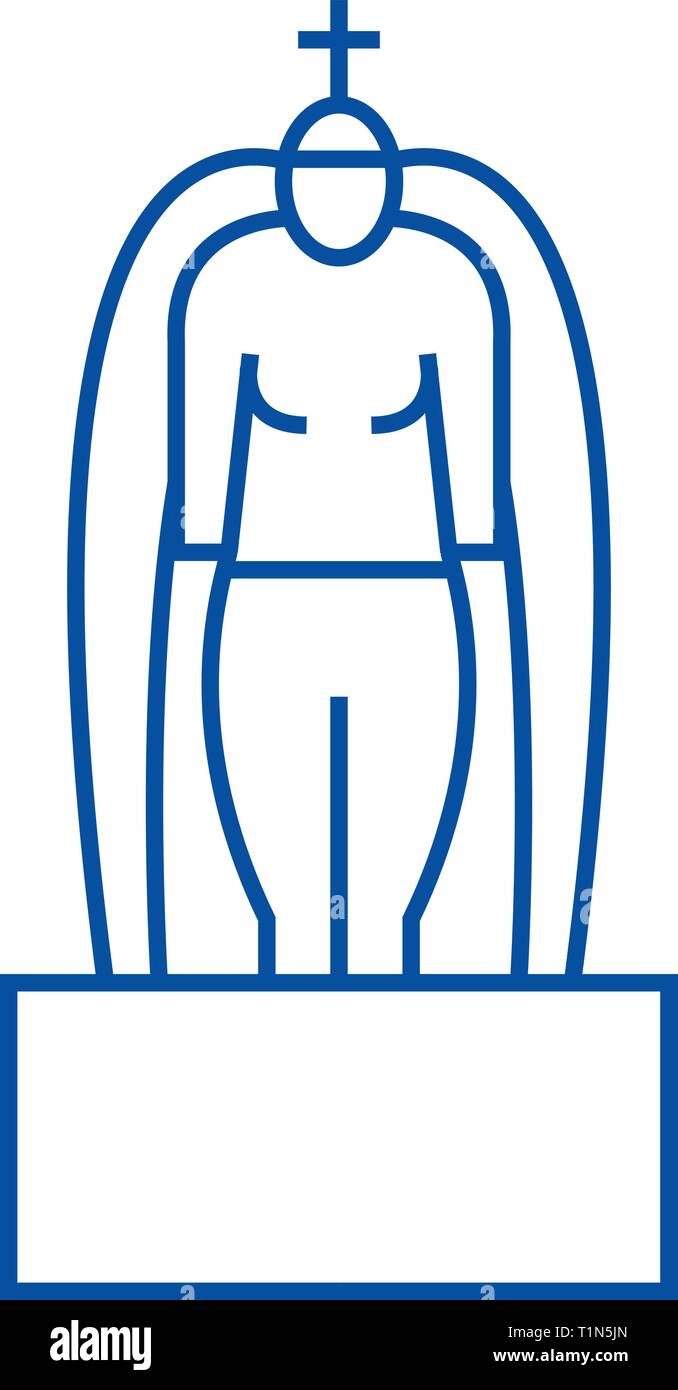 Hinduism line icon concept. Hinduism flat vector symbol, sign, outline ...