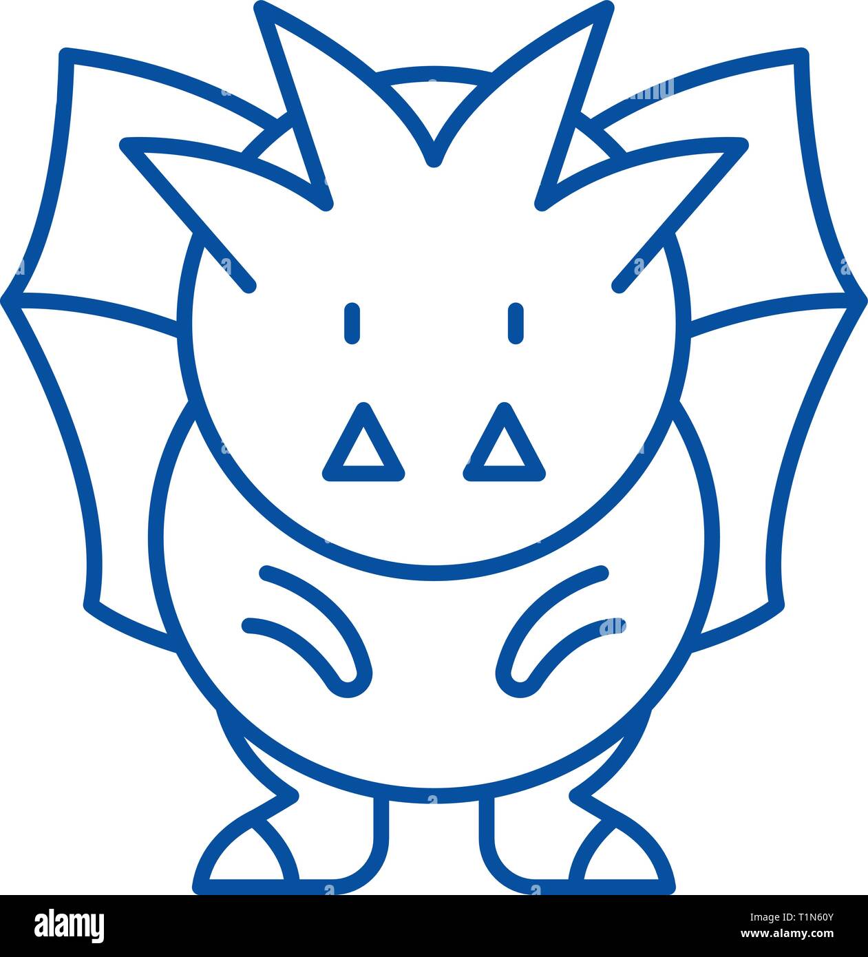 Horror line icon concept. Horror flat vector symbol, sign, outline ...