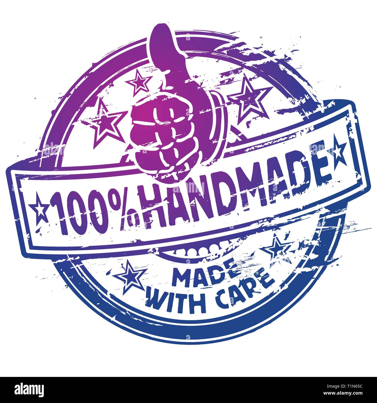 100 handmade rubber stamp hi-res stock photography and images - Alamy