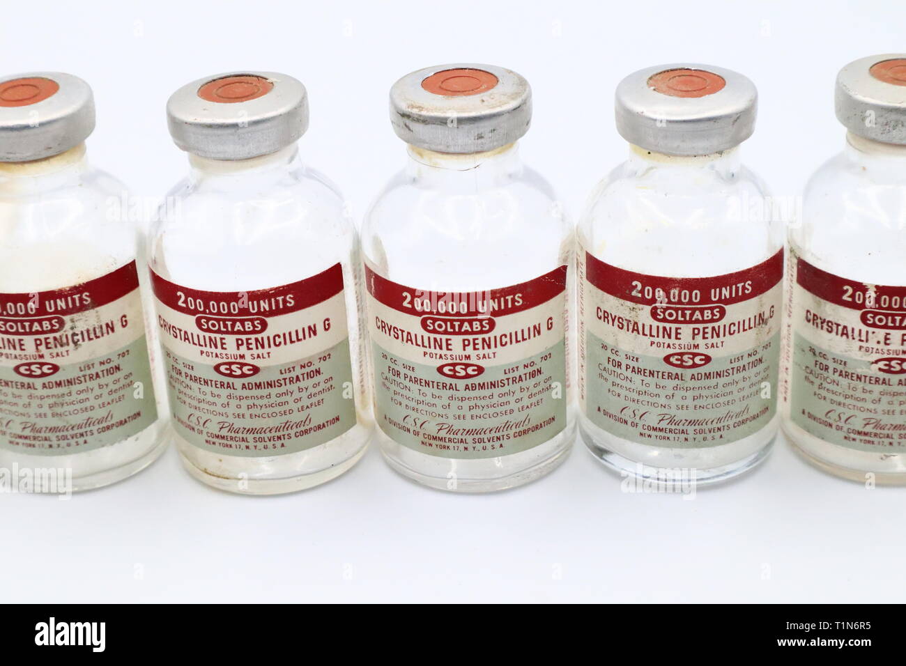 Vintage 1951 Vial of PENICILLIN G Produced by CSC Pharmaceuticals ...