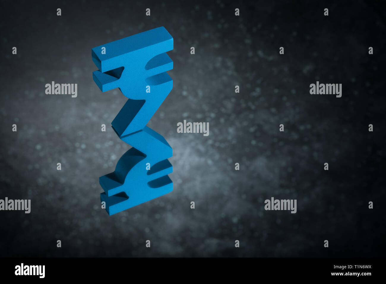 Blue sign indian rupee symbol hi-res stock photography and images - Alamy