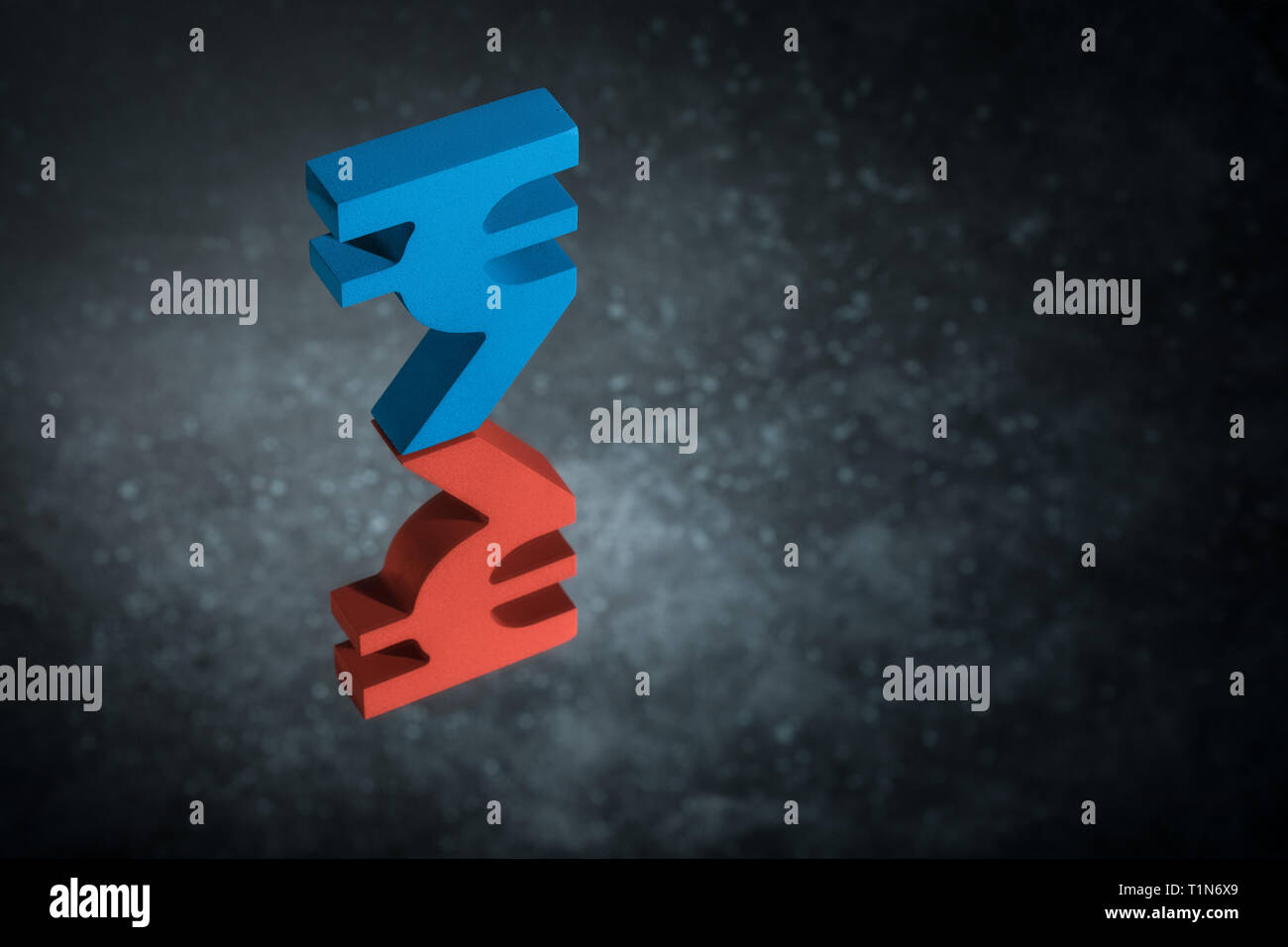 Blue sign indian rupee symbol hi-res stock photography and images - Alamy