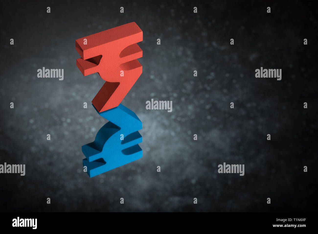 Blue sign indian rupee symbol hi-res stock photography and images - Alamy