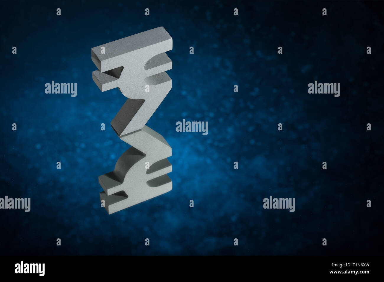 Blue sign indian rupee symbol hi-res stock photography and images - Alamy