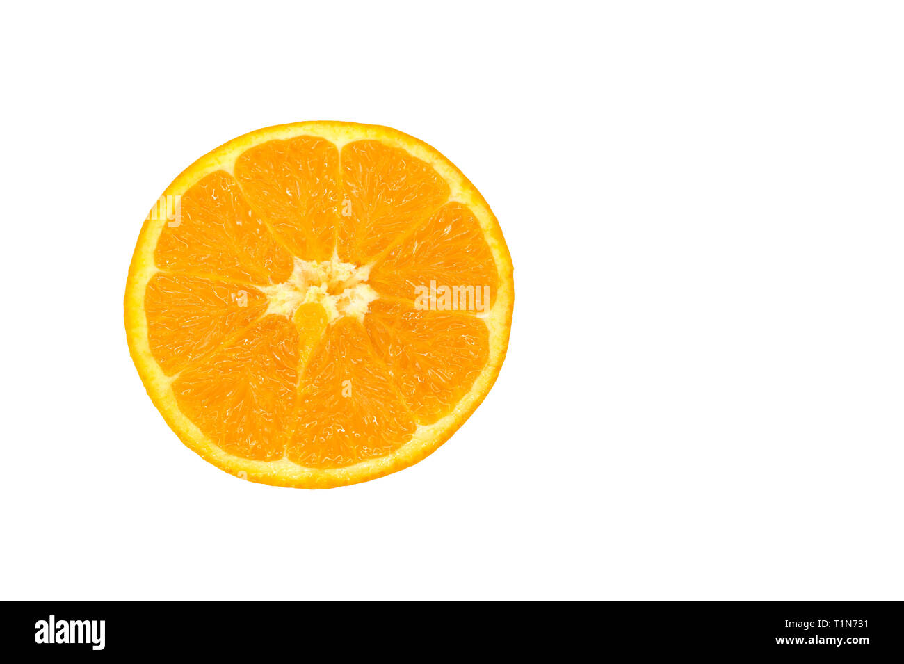 Orange half cut natural Cut Out Stock Images & Pictures - Alamy
