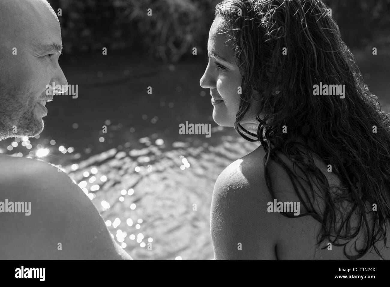 Summer riverside Black and White Stock Photos & Images - Alamy