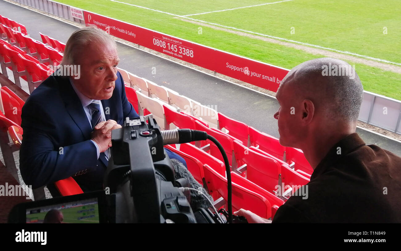 PFA chief executive Gordon Taylor is interviewed at the Peninsula ...