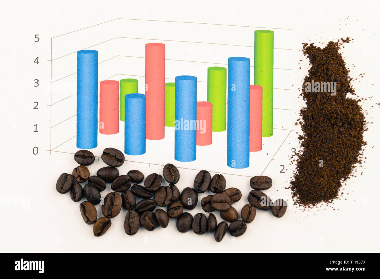 Infographic and coffee beans Stock Photo - Alamy