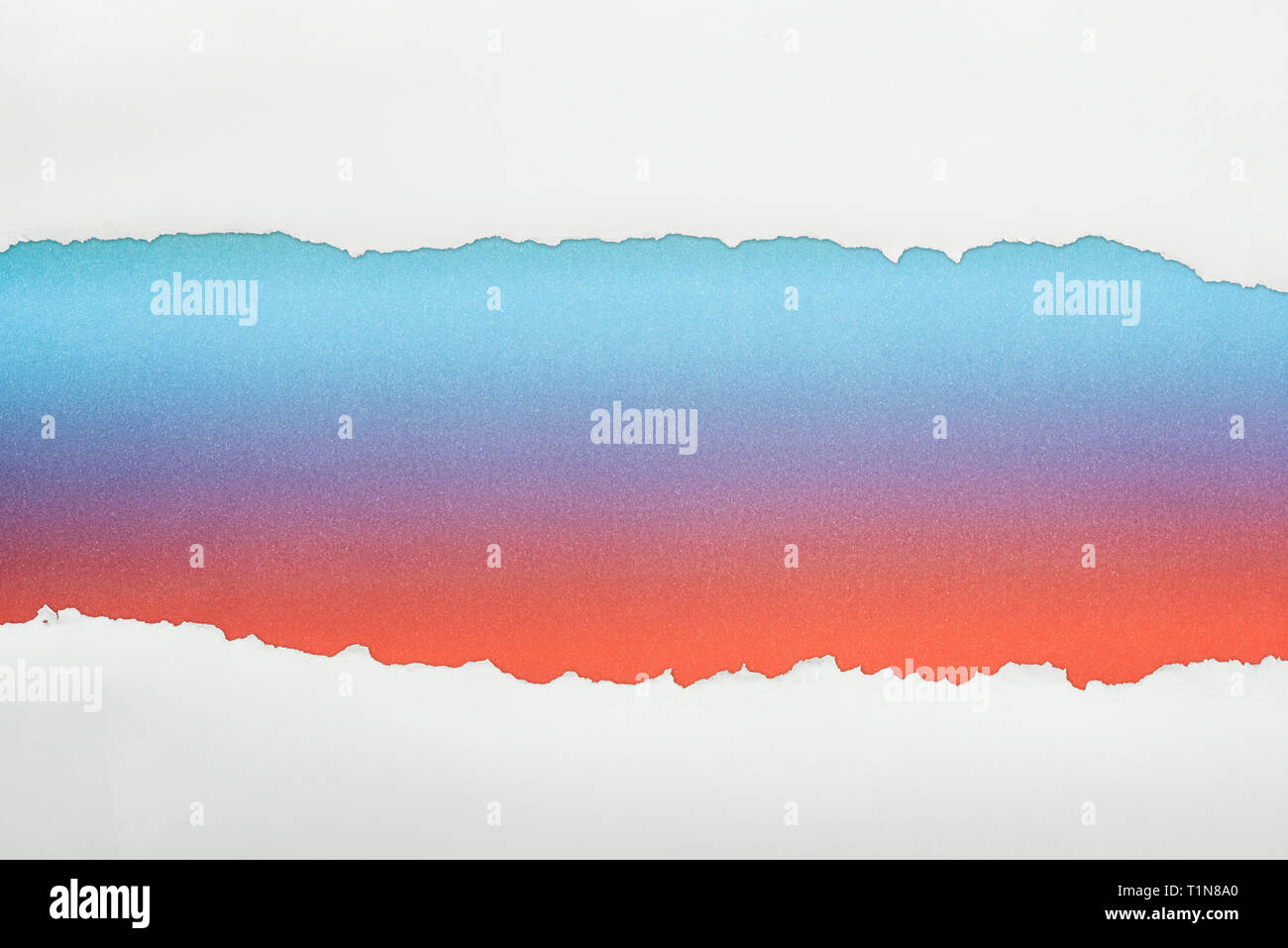 ragged white paper with copy space on multicolored background Stock ...