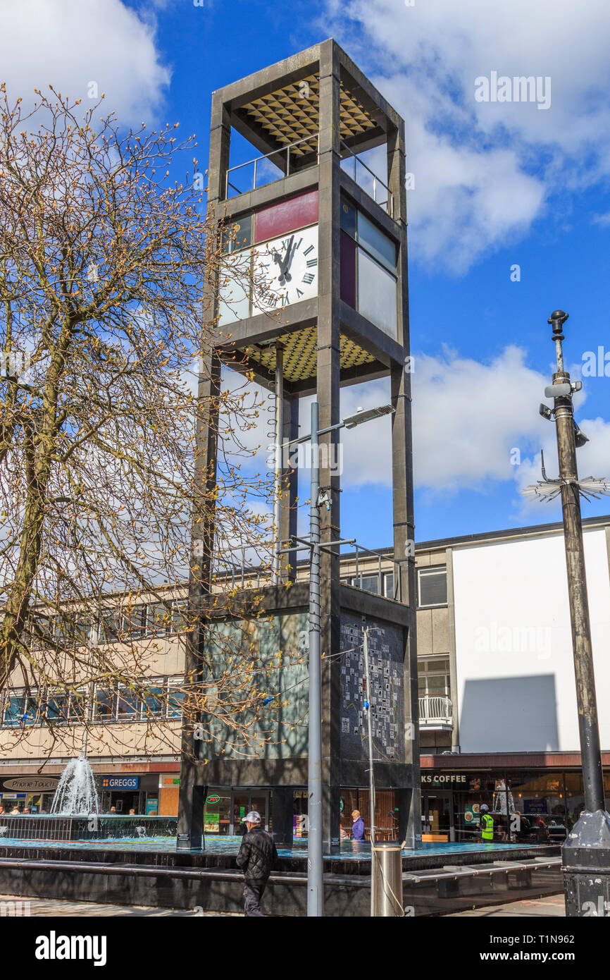 Westgate Shopping Centre town clock ,Stevenage Town Centre High Street ...