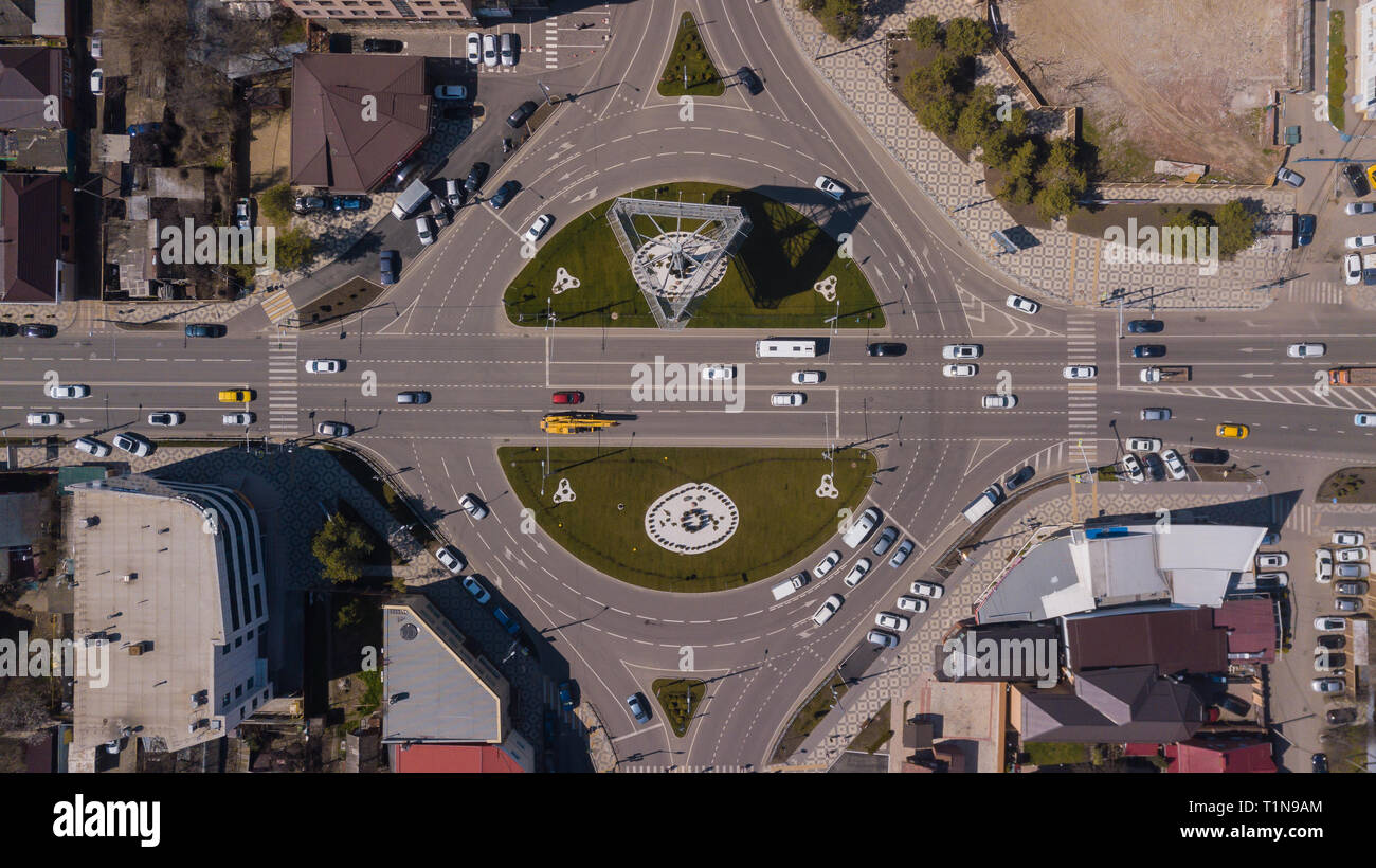 Traffic Intersection Aerial High Resolution Stock Photography and ...