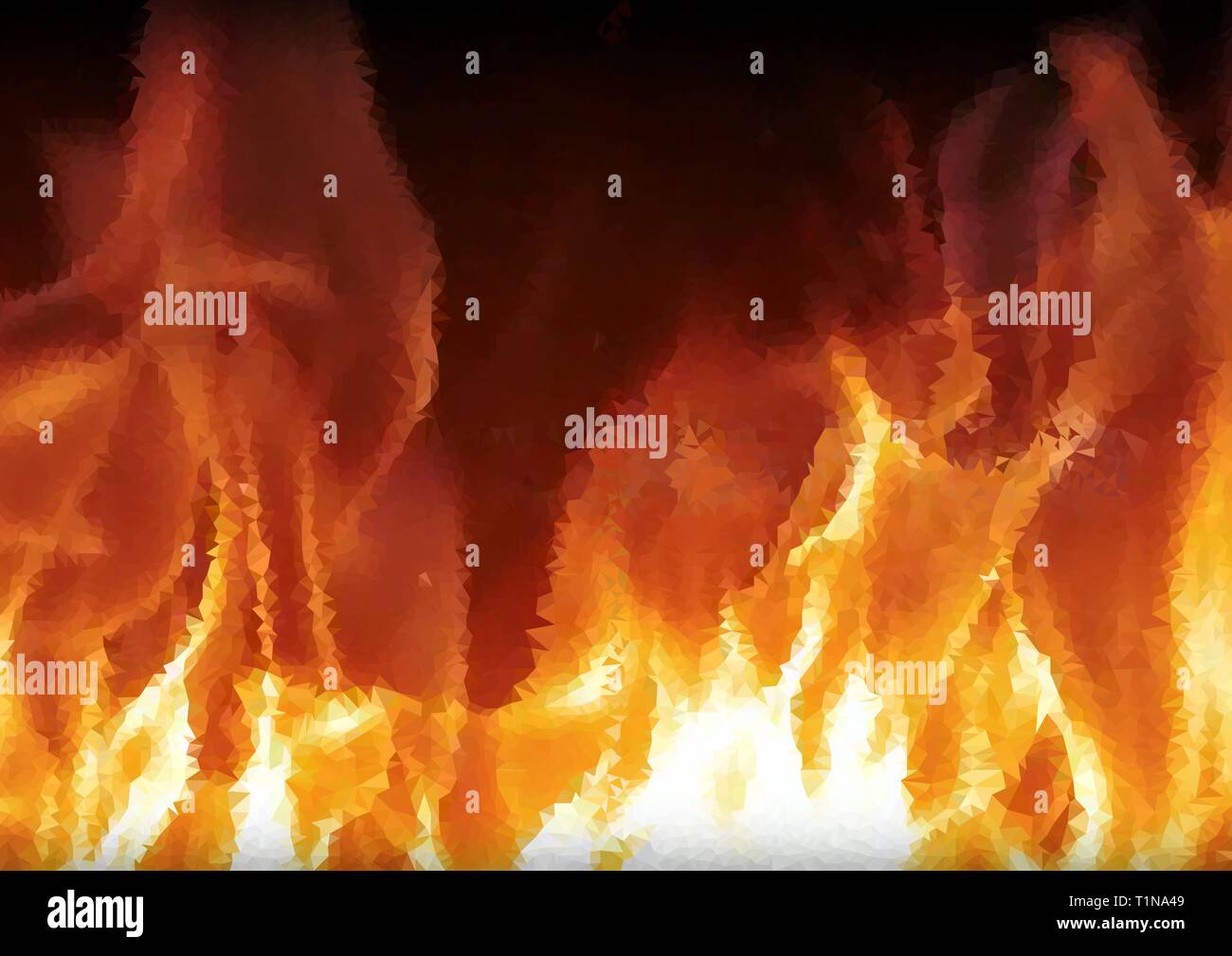 Triangular Grid Background with Fire Pattern Stock Vector Image & Art ...