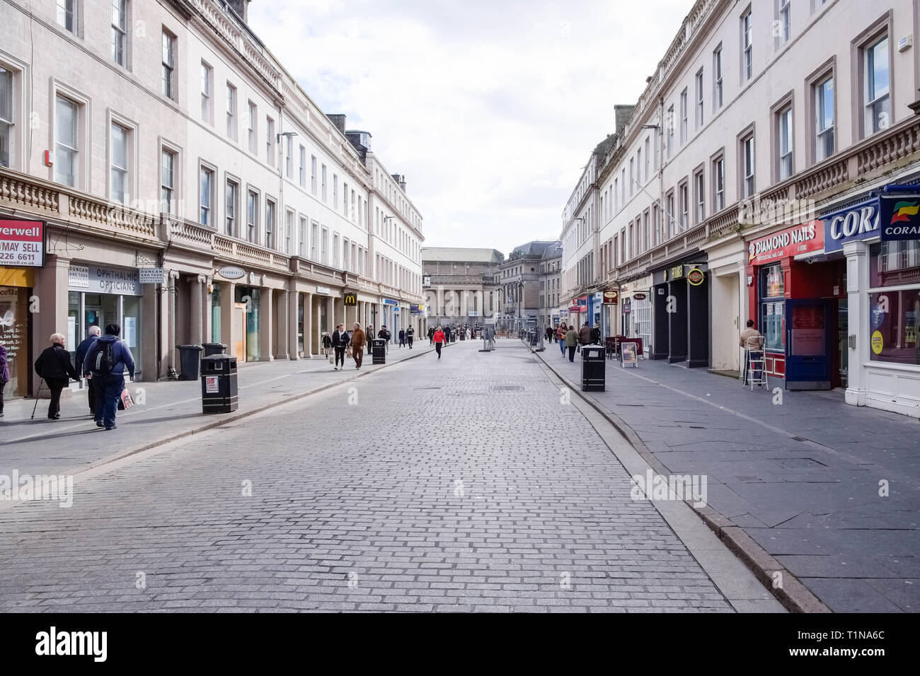 Dundee, Scotland, UK - March 23, 2019: Looking up Reform Street in the ...