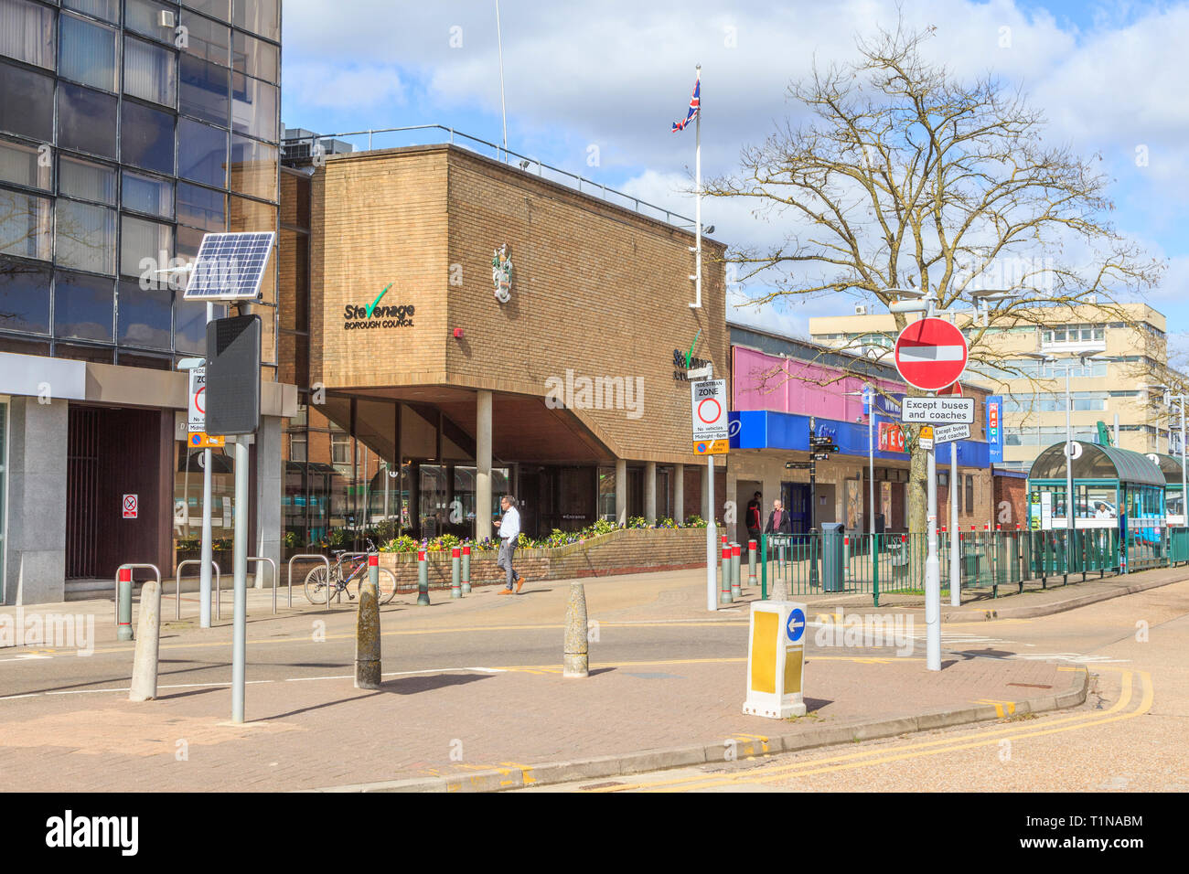 Stevenage Town Centre Shopping Hertfordshire High Resolution Stock ...