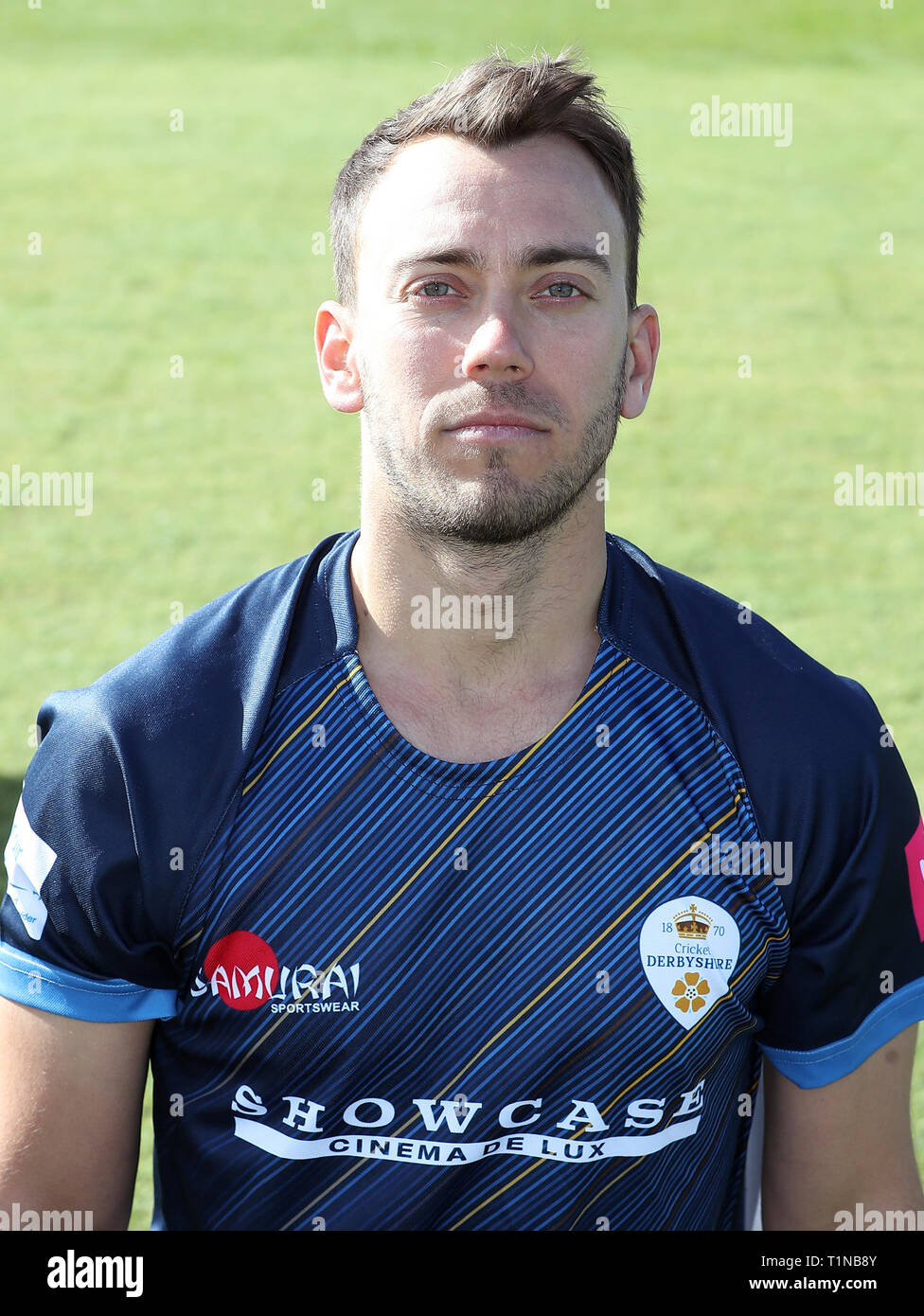 Derbyshire County Cricket Club's Alex Hughes, during the media day at ...