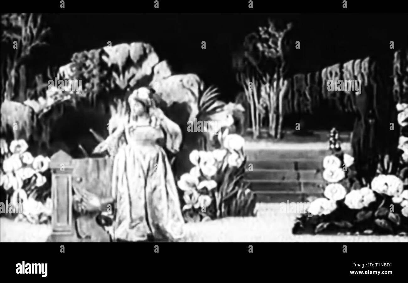 Haunted house and gardens vintage spooky photo Stock Photo - Alamy