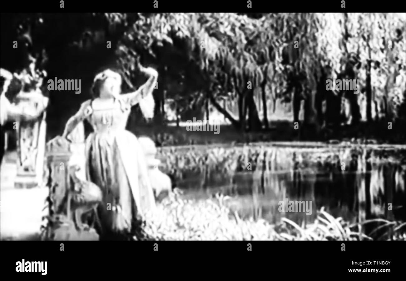 Haunted house and gardens vintage spooky photo Stock Photo - Alamy