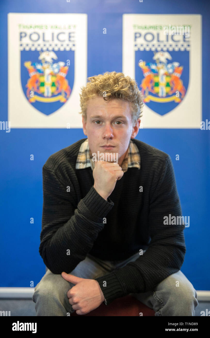 Acid attack victim Joe Davies speaks to media after 45-year-old Roger ...