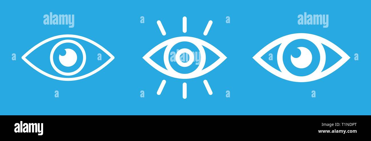 Different eye icons and symbols illustration flat design Stock Vector ...