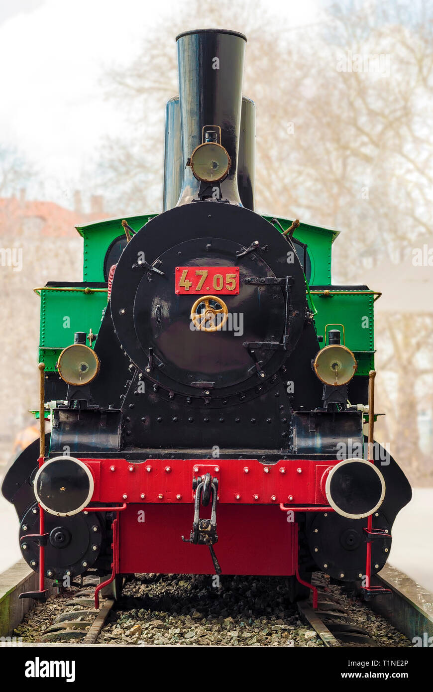 Steam locomotive produced in Germany in 1900.Sofia Bulgaria Stock Photo ...