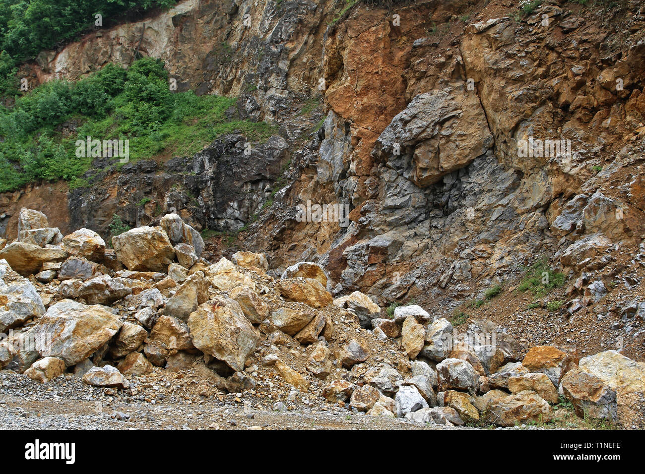 Big Stones in Open Pit Quarry Stock Photo - Alamy