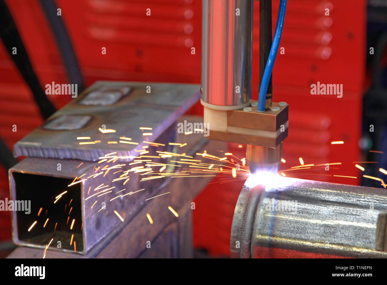 Robot Welding Pipe Automated Production in Factory Stock Photo - Alamy