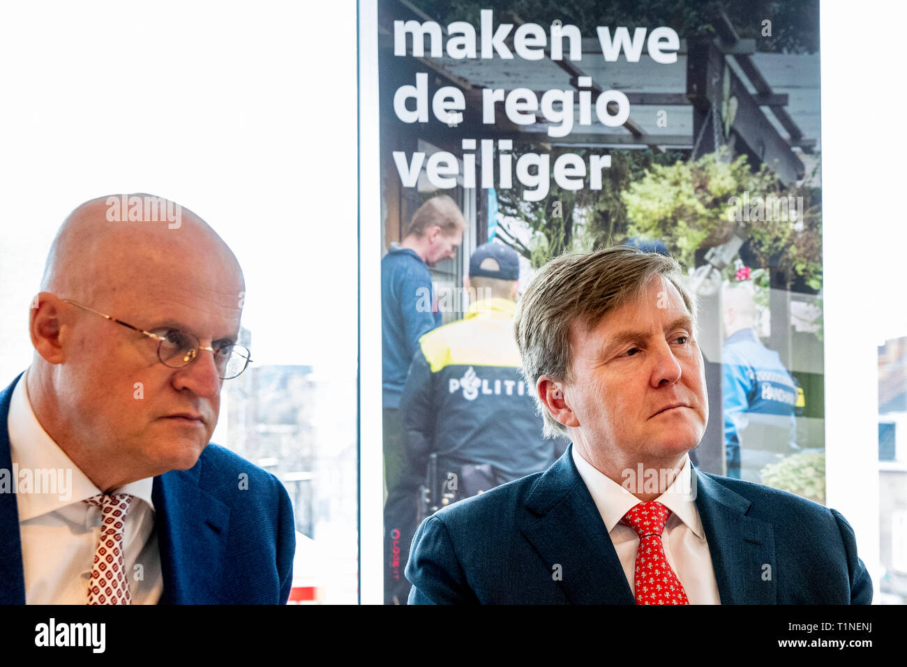King Willem-Alexander visit the safety region Midden-West Brabant with ...