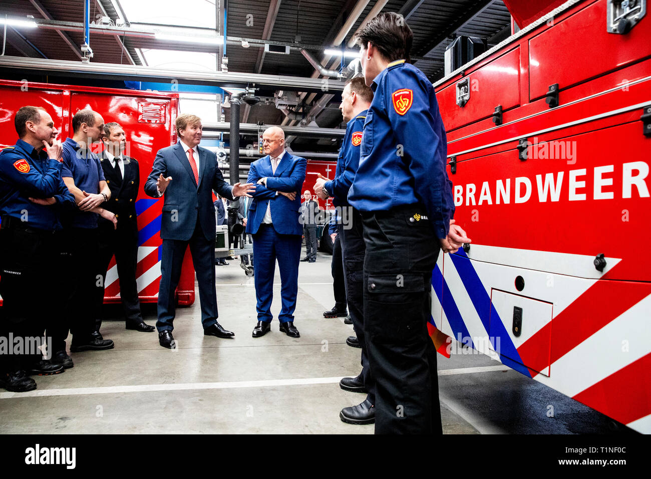 King Willem-Alexander visit the safety region Midden-West Brabant with ...