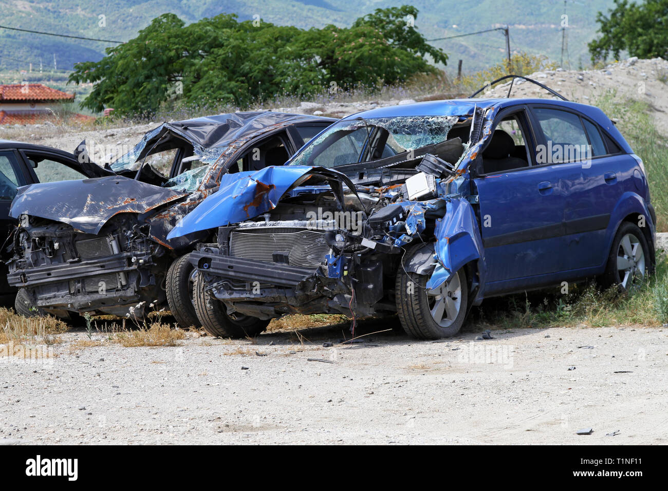 Multiple Cars Collision in High Speed Traffic Accident Stock Photo - Alamy
