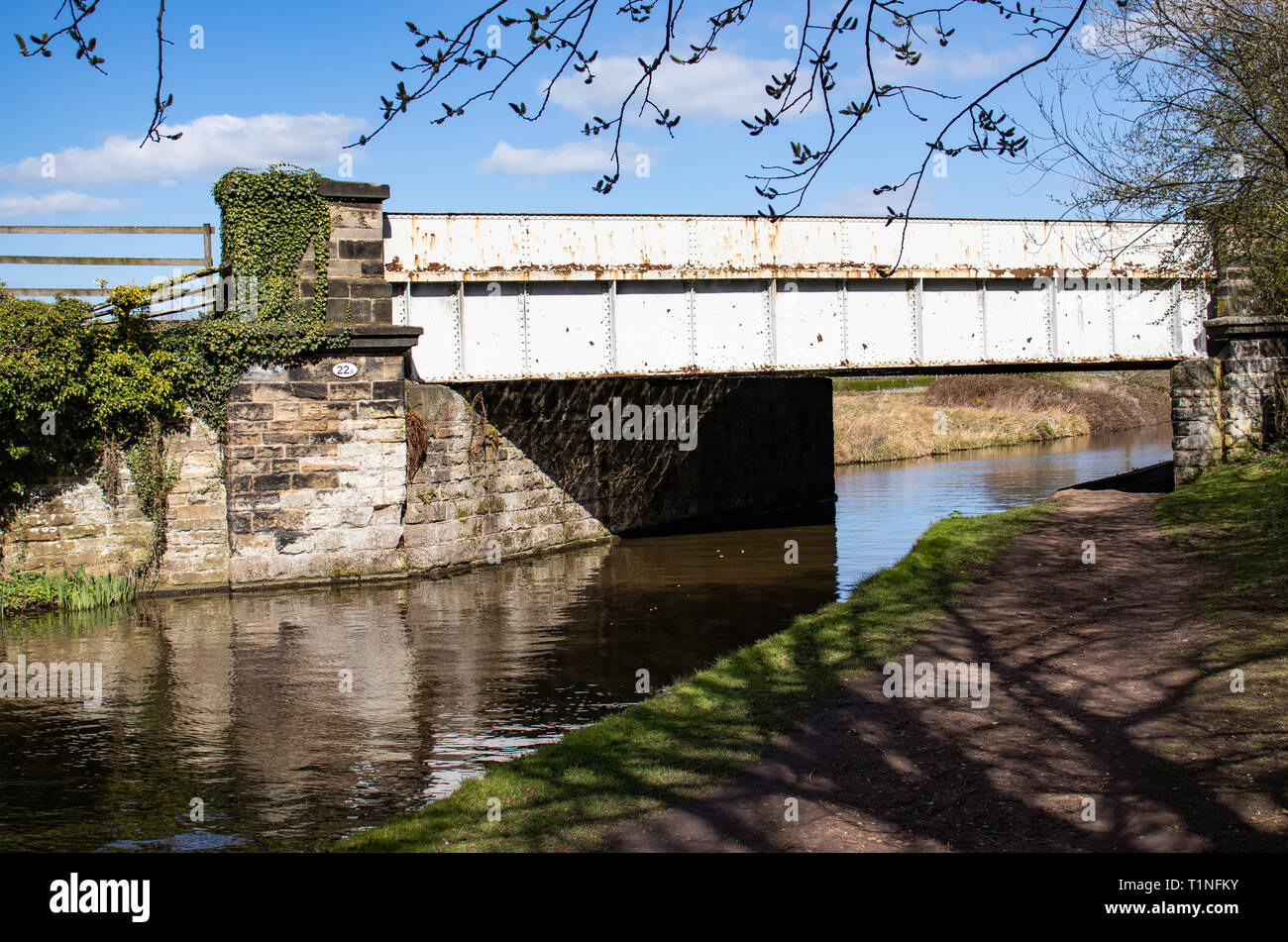 Painted Bridges Over the Trent and Mersey Canal near Mercia Marina at ...