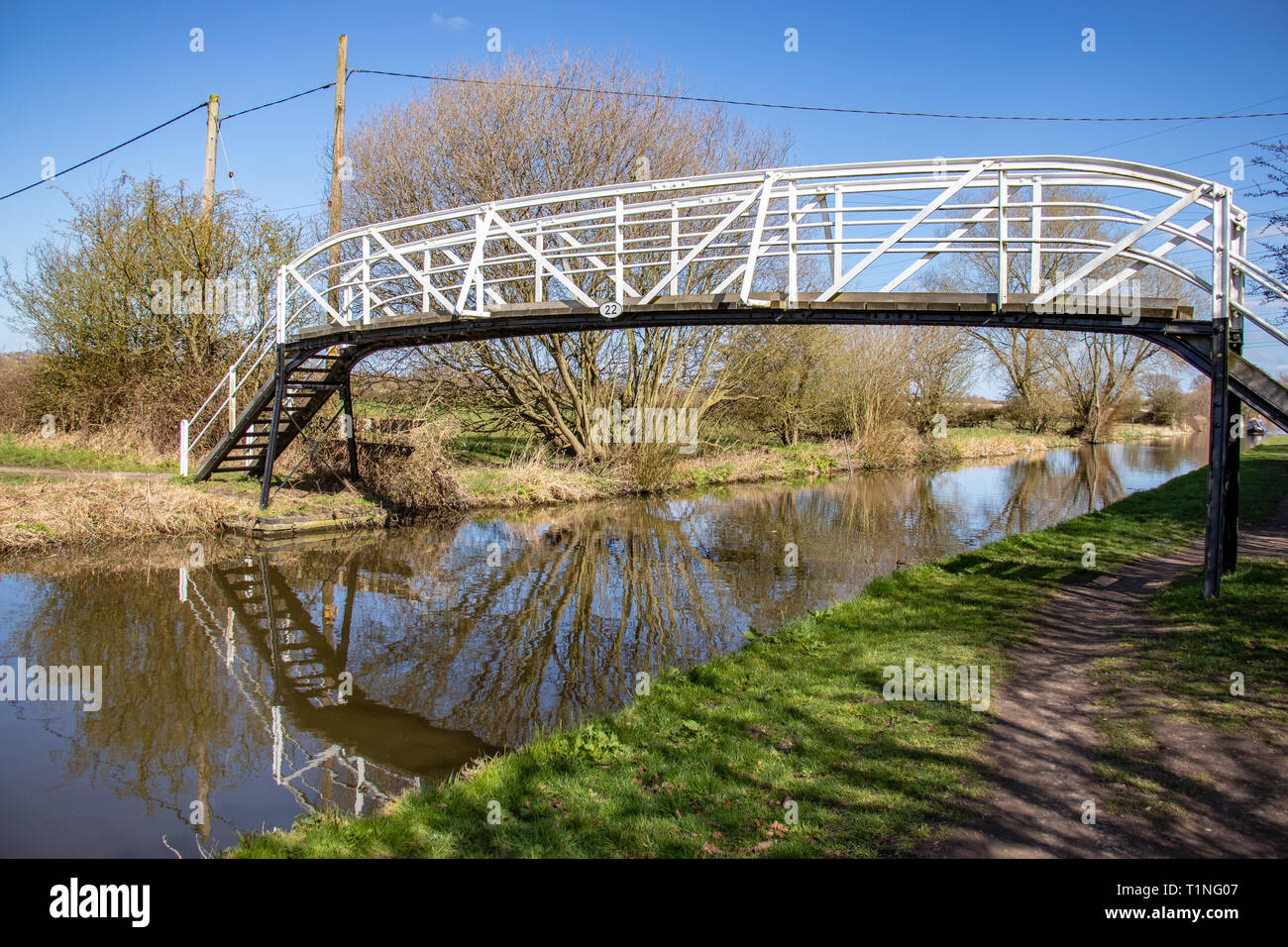 Painted Bridges Over the Trent and Mersey Canal near Mercia Marina at ...