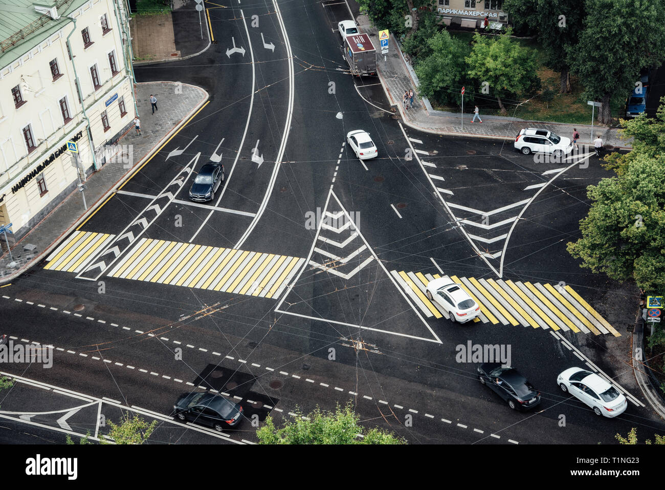 Intersection of Spartakovskaya, Novoryazanskaya streets and Elokhovsky ...