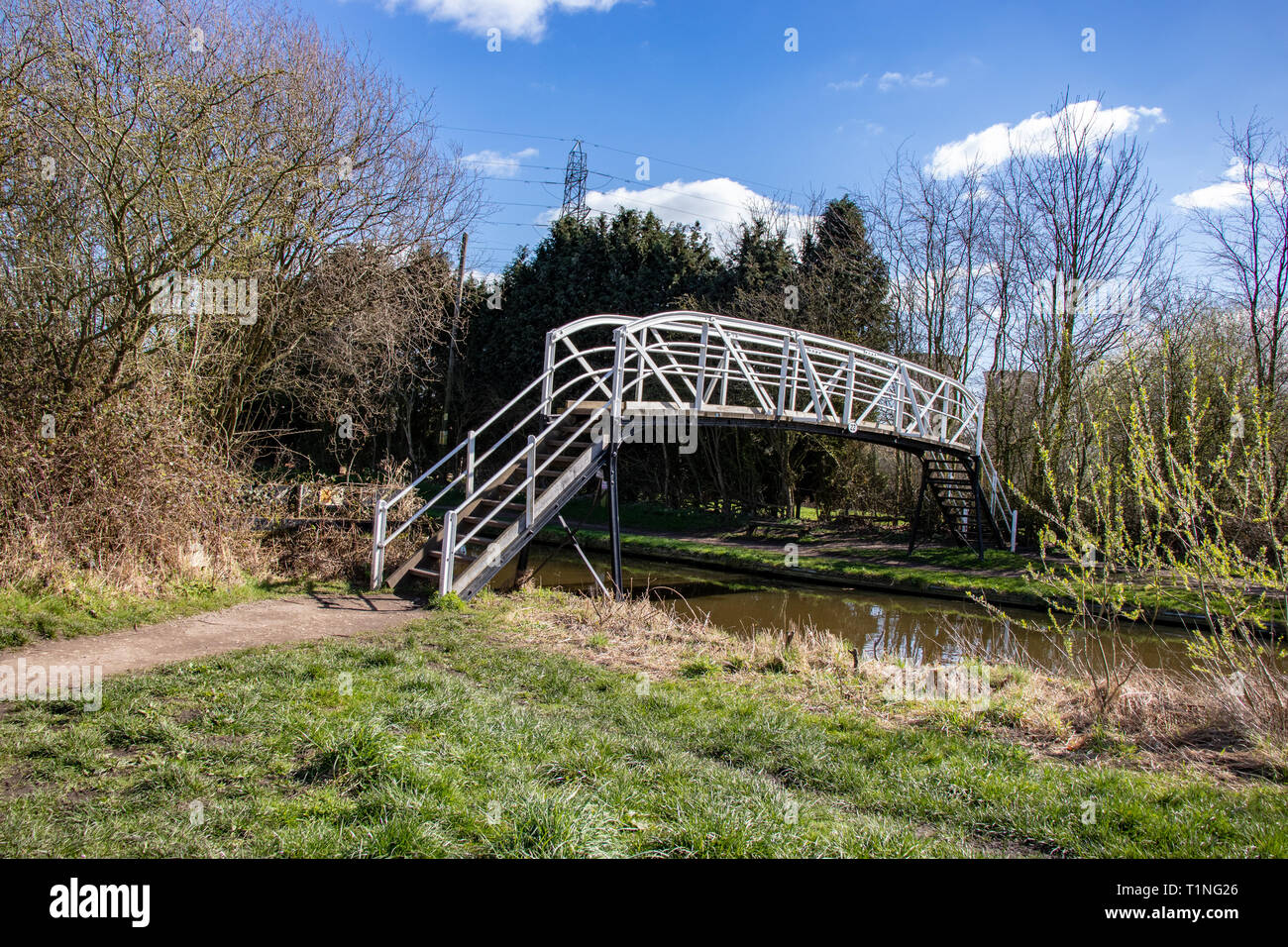 Painted Bridges Over the Trent and Mersey Canal near Mercia Marina at ...
