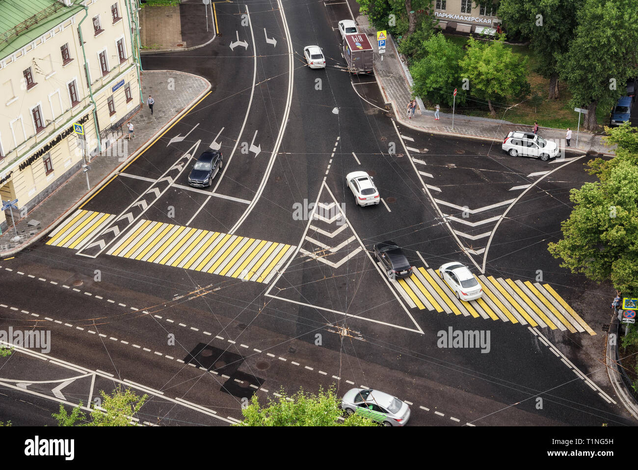 Intersection of Spartakovskaya, Novoryazanskaya streets and Elokhovsky ...