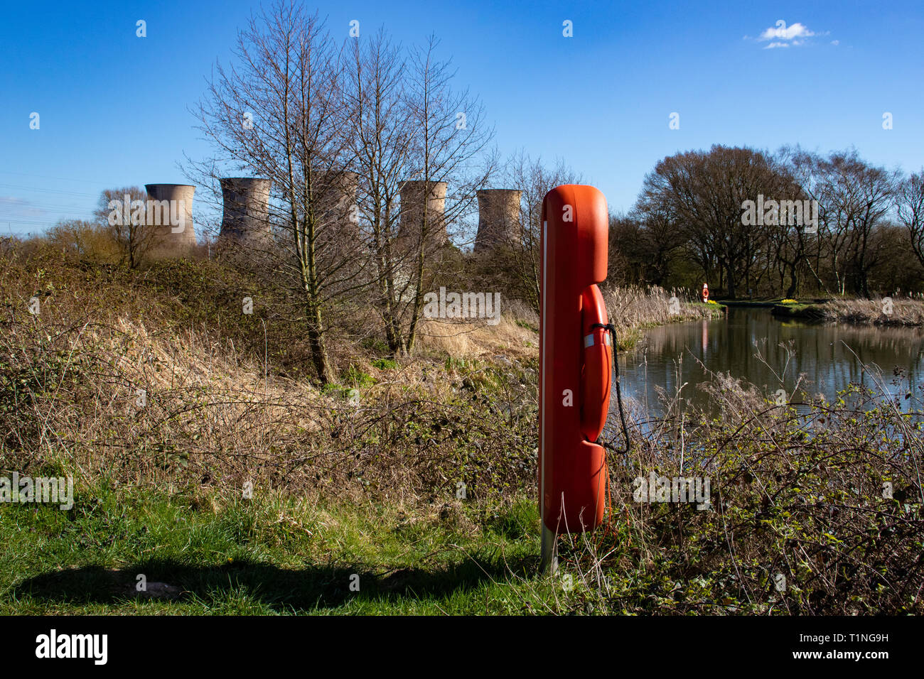 Willington Power Station Disused Cooling Towers and Red Lifebelts by ...