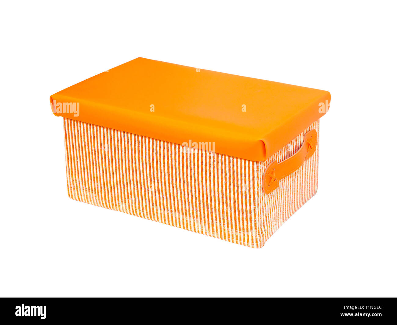 Orange storage box isolated with clipping path included Stock Photo - Alamy