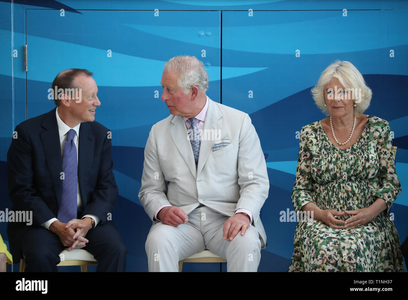 The Prince of Wales and the Duchess of Cornwall with Governor of the ...