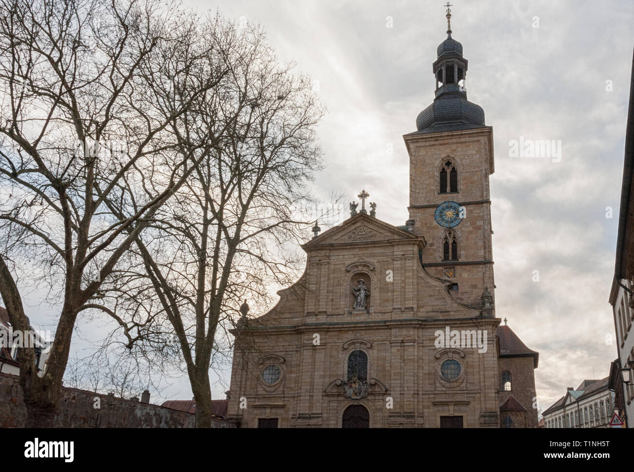 The historic old town of Bamberg with baroque architecture and baroque ...