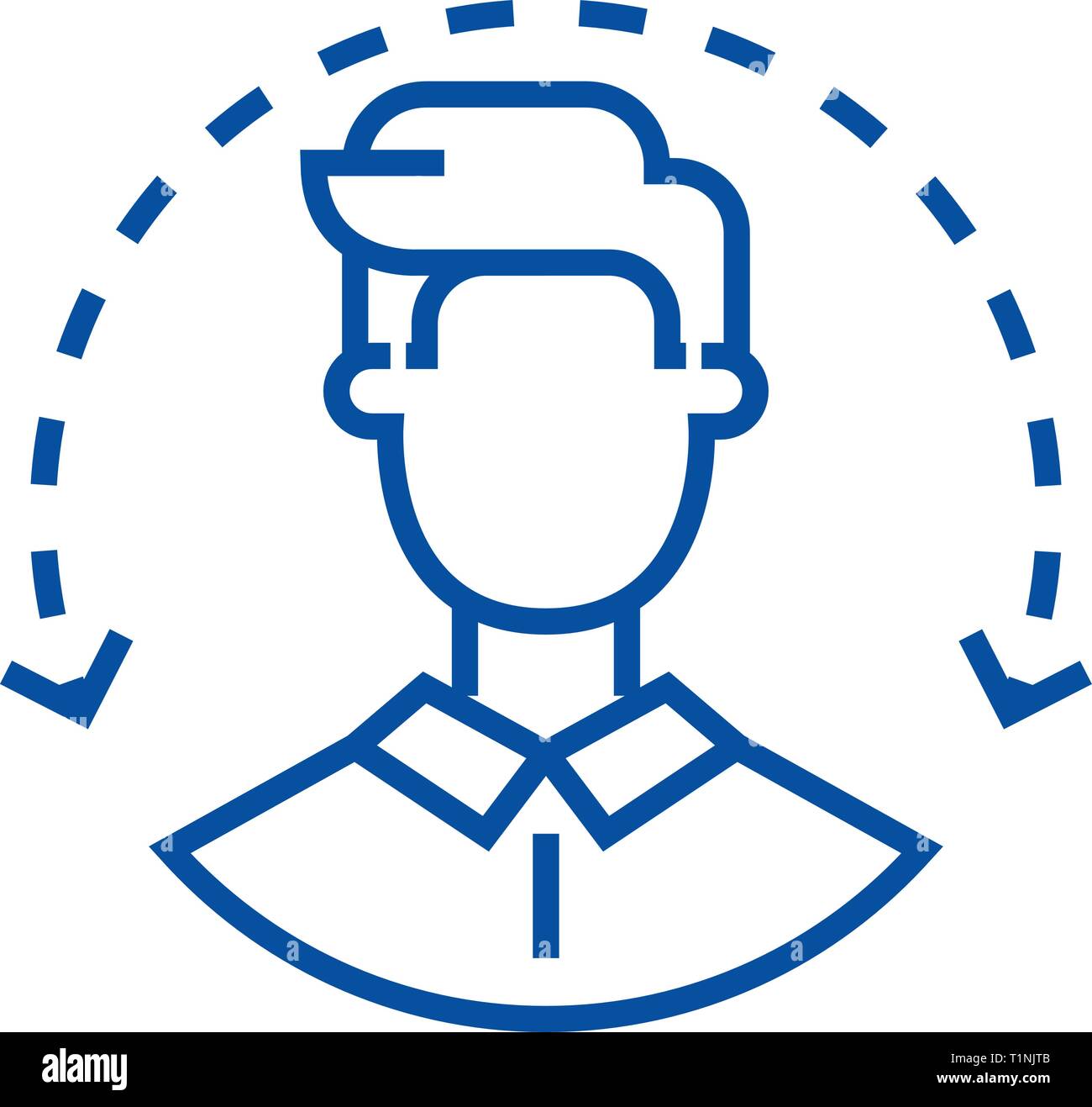 Manager,human resources,user line icon concept. Manager,human resources ...