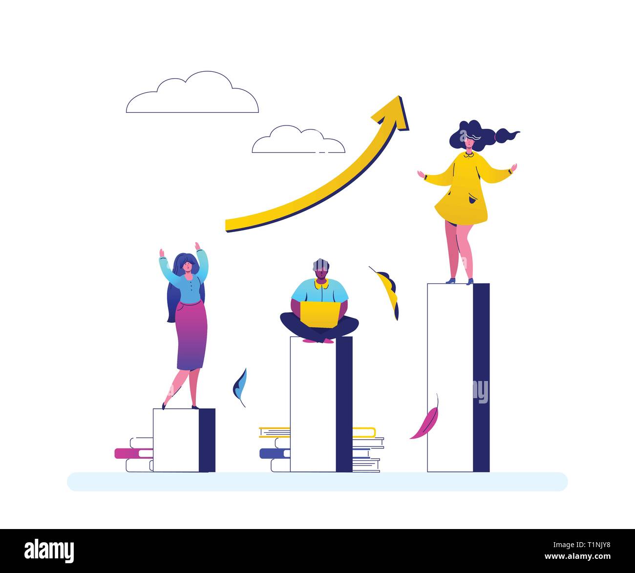 Business success - colorful flat design style illustration Stock Vector ...