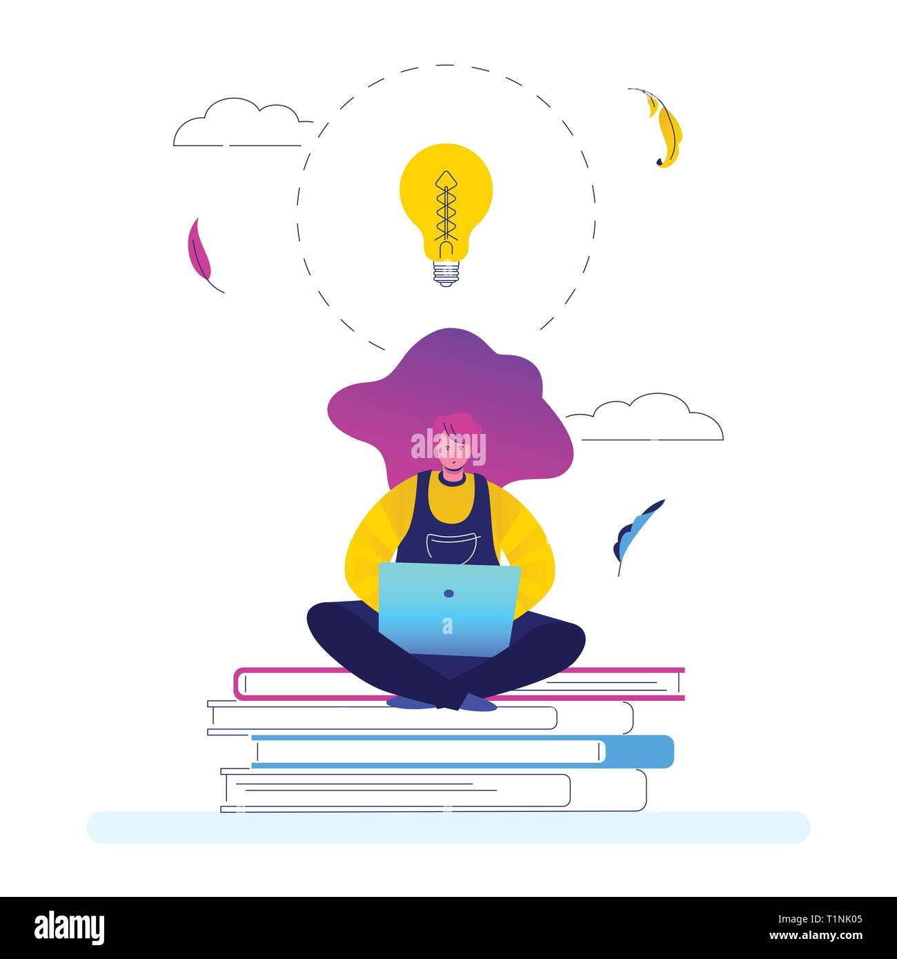 Creativity at work - flat design style illustration Stock Vector Image ...
