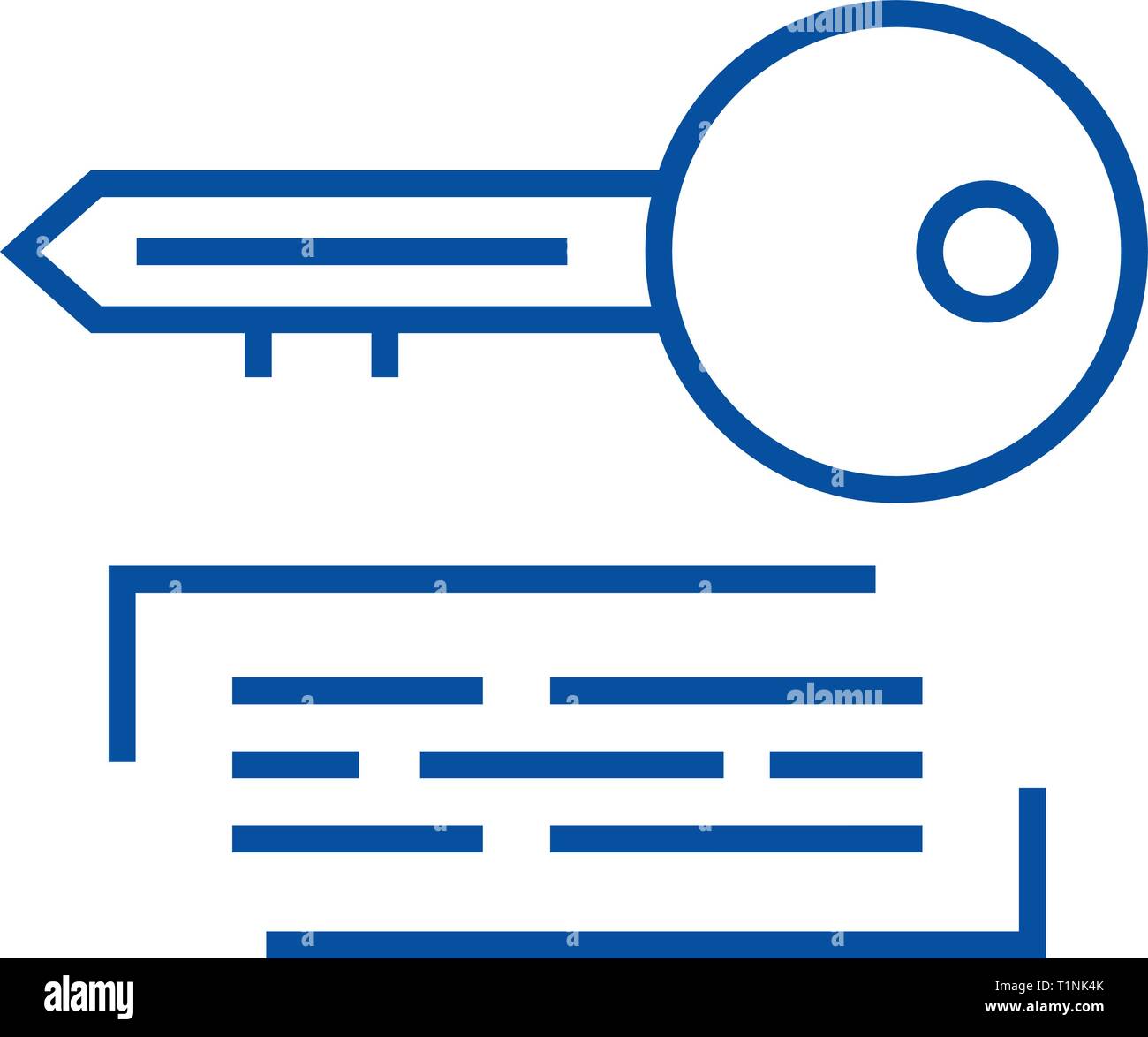 Marketing keywording line icon concept. Marketing keywording flat ...