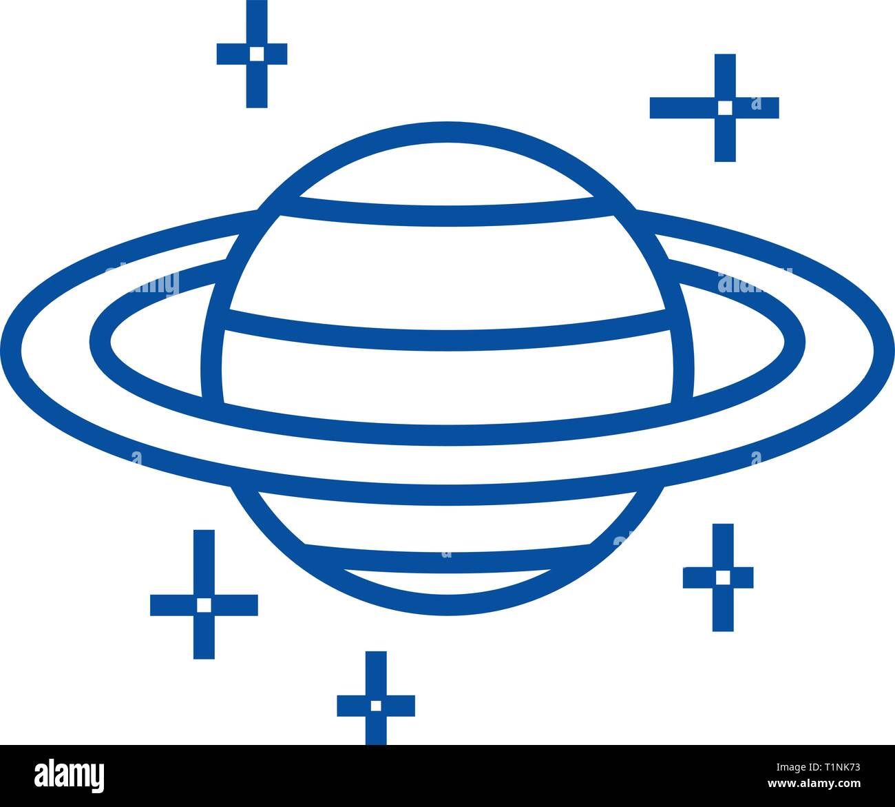 Mars,planet line icon concept. Mars,planet flat vector symbol, sign ...