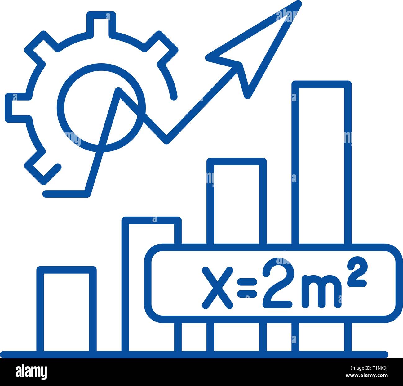 Mathematics Formula Line Icon Concept Mathematics Formula Flat Vector Symbol Sign Outline