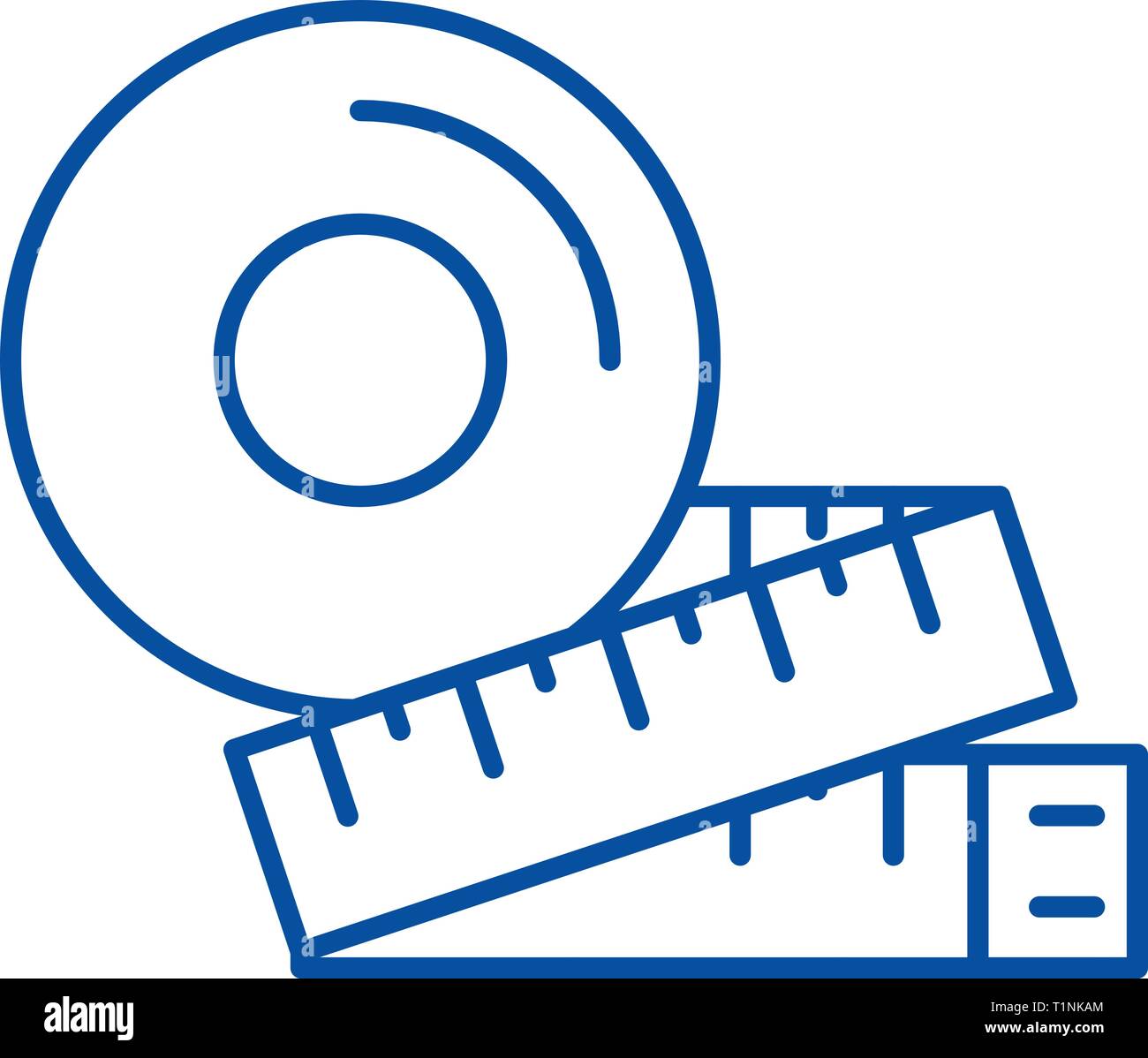 Measurement of the figure line icon concept. Measurement of the figure ...