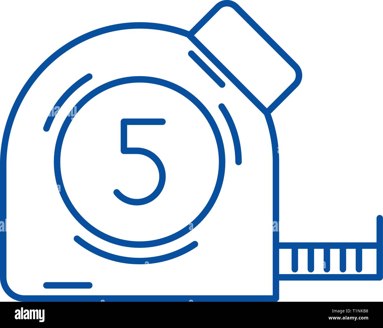 Measuring tape line icon concept. Measuring tape flat vector symbol ...