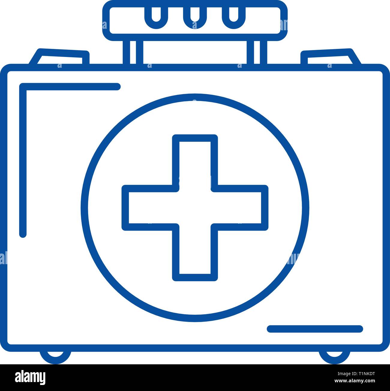 Medical case line icon concept. Medical case flat vector symbol, sign ...