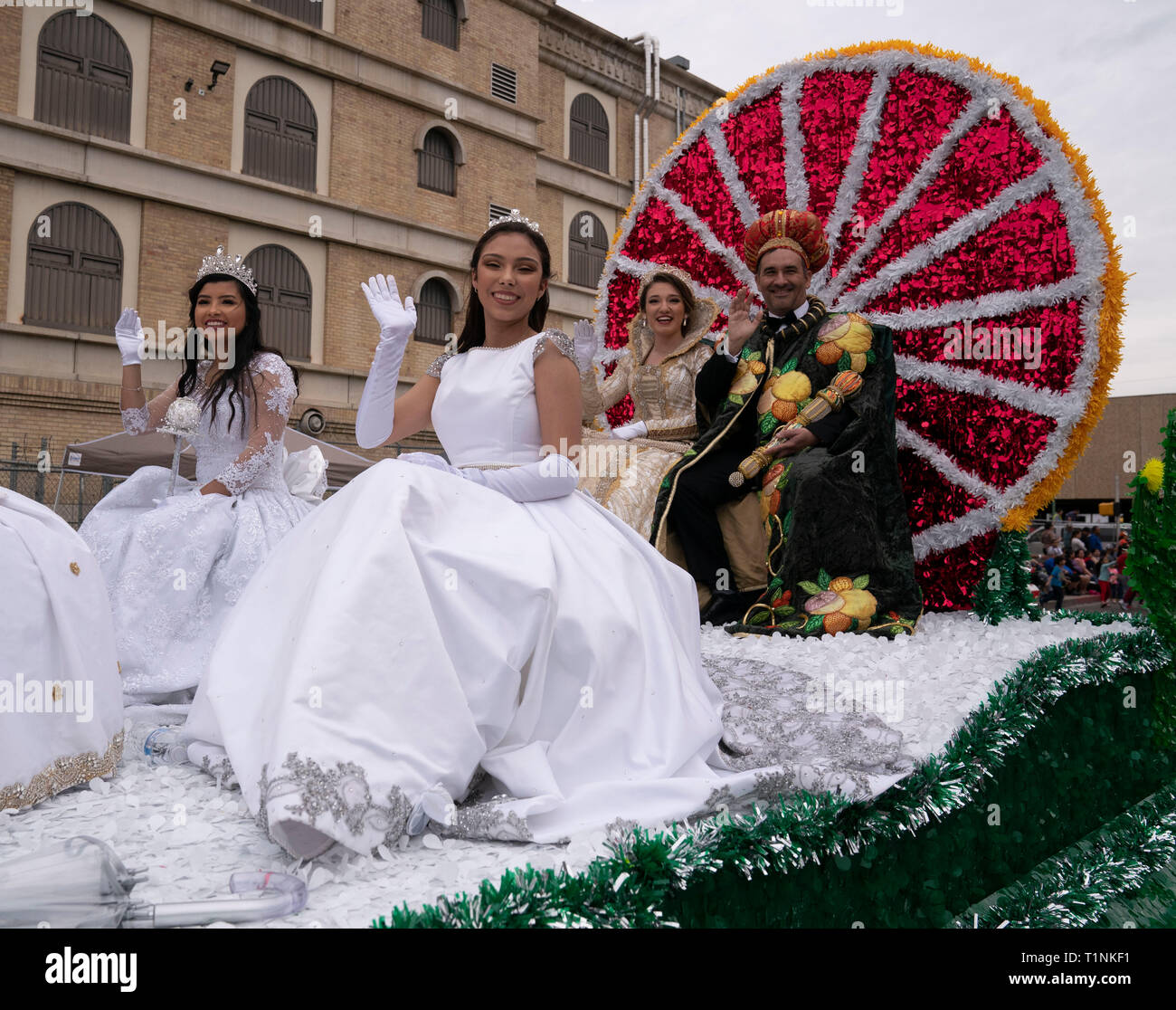"Royalty" ride on citrus-themed float celebrating the area grapefruit ...