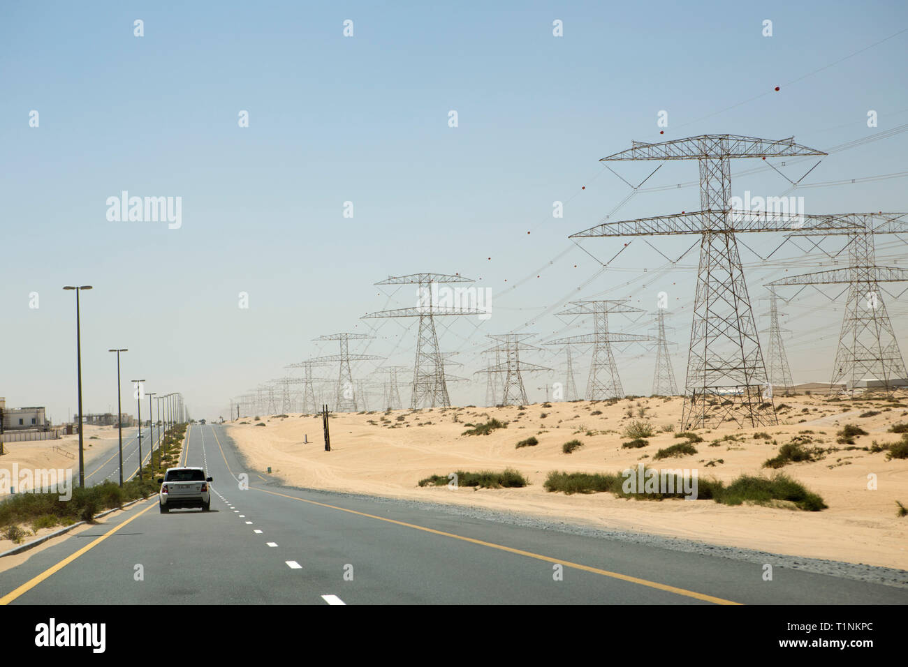 dubai desert route Stock Photo - Alamy