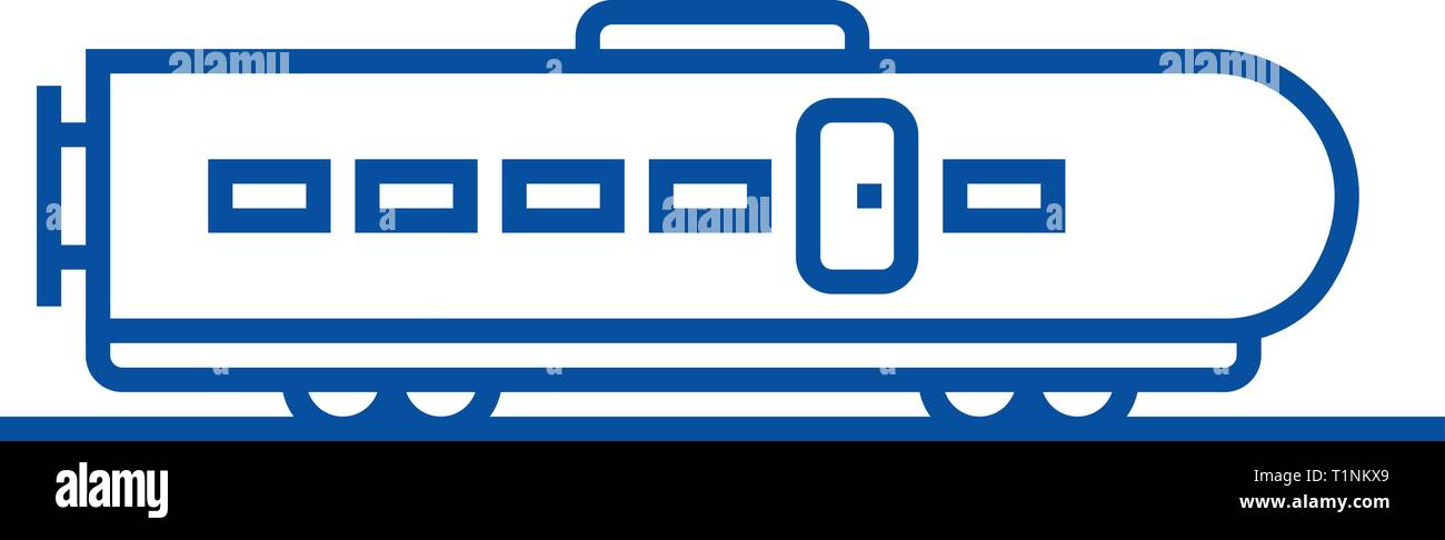 Modern train line icon concept. Modern train flat vector symbol, sign ...